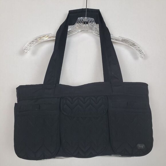 lug | Bags | Lug Streetcar Midnight Black Quilted Bag Tote Diaper ...